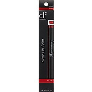 e.l.f. Matte Lip Color, Rich Red, 0.05 Ounce