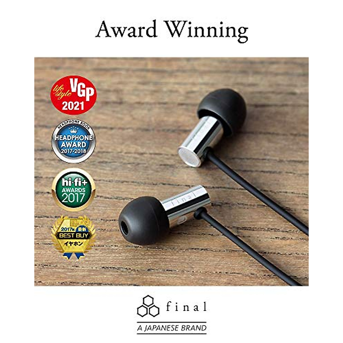 Final Audio Design E3000C H-Res Earphone Stainless Steel Black