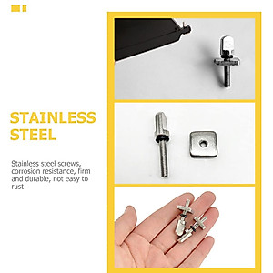 BESPORTBLE 4pcs Surfboard Screws No Tool Thumbscrew Removable Longboard Screws Foil Board Fin Comb Surfing Parts Paddle Board Accessories Stainless Steel Surfing Screws Replaceable Caudal Fin