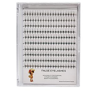 Large Tray-200pcs D Curl 5D Premade Fans Volume Eye Lashes Extensions Phoenix Tail Design Beauty Nature Long Soft and Light Individual False Eyelashes Cluster 10-16mm to Choose (13MM)