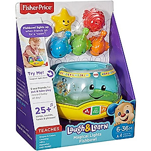 Fisher-Price Laugh & Learn Baby & Toddler Toy Magical Lights Fishbowl With Smart Stages Learning Content For Ages 6+ Months