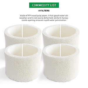 LBLVBNEWD 4 Pack Replacement Wick Humidifier Filter Compatible with Essick Air MAF2 Moist AIR MA0800,MA0600,MA0601 & Kenmore 15408,29988