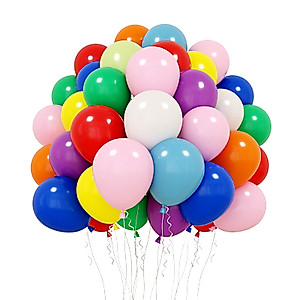 Holicolor 300pcs Balloons 12 Assorted Colors 12 Inch Latex Rainbow Balloons for Birthday Party Baby Shower Anniversary Festival Arch Garland Decoration