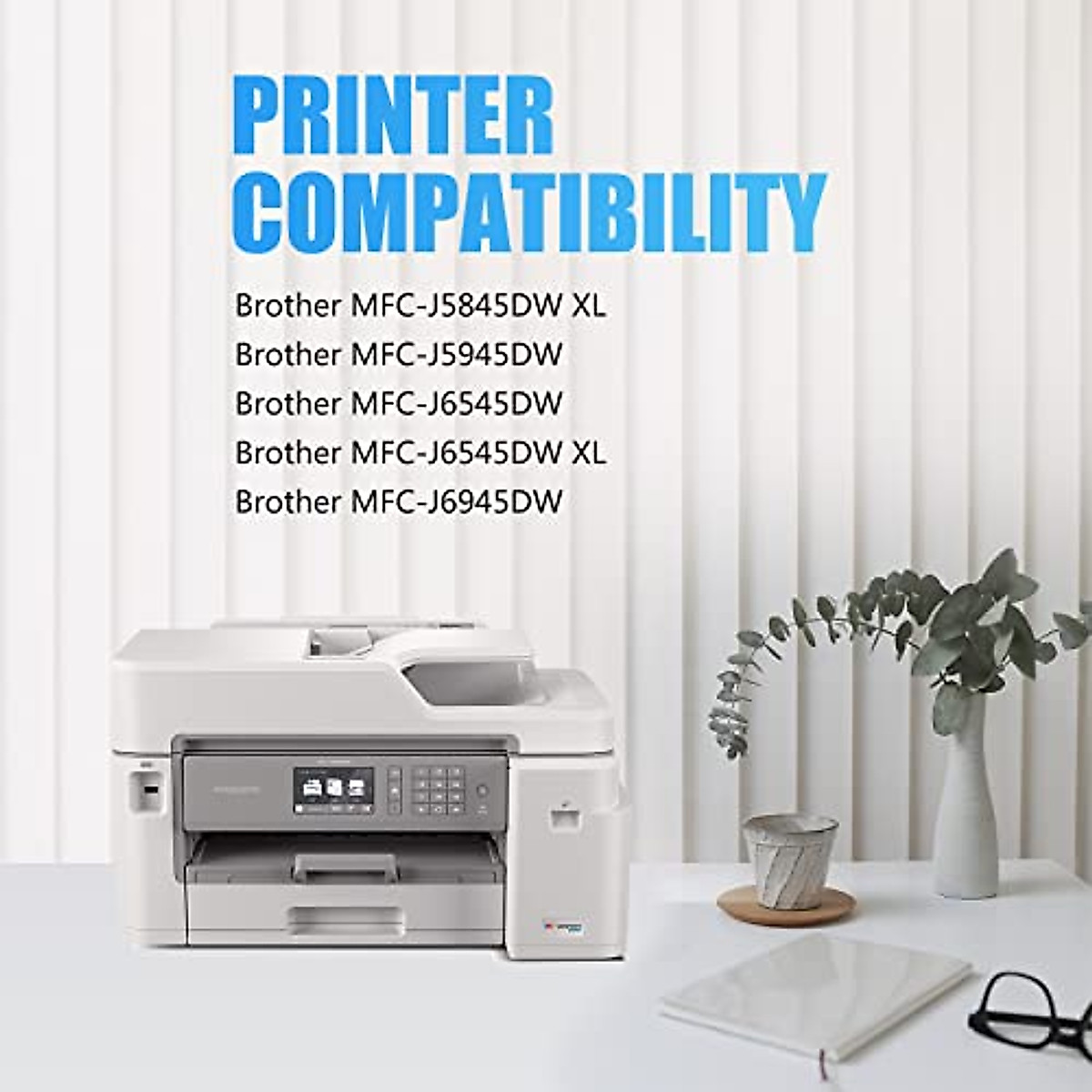 Miss Deer LC3037 Ink Cartridges Compatible Replacement for Brother LC3037 LC3037XXL LC3039, High Yield use with MFC-J6945DW MFC-J5845DW XL MFC-J5945DW MFC-J6545DW XL (2 BK/2C/2M/2Y) 8PK