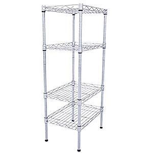 Vasitelan 4 Wire Shelving Steel Storage Rack Adjustable Unit Shelves for Laundry Bathroom Kitchen Pantry Closet