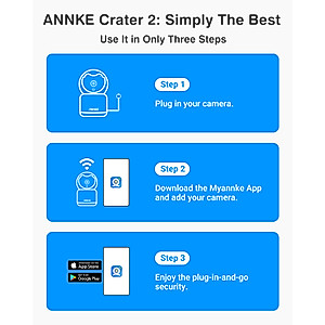 ANNKE Crater 2-2K WiFi Pan Tilt Smart Security Camera, Upgraded 3MP Baby/Pet Monitor, Indoor IP Camera 360-degree with Two-Way Audio, Human Motion Detection, Cloud & SD Card Storage, Works with Alexa