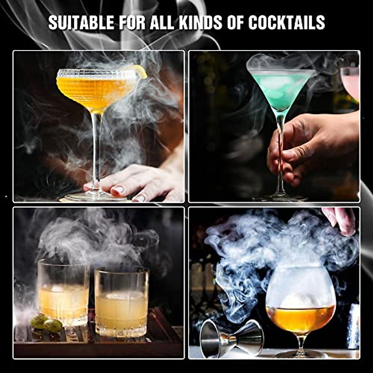 Cocktail Smoker Kit with Torch, XOMO Old Fashioned Drink Smoker Infuser Kit for Cocktails, Whiskey, & Bourbon, Whiskey Gift for Your Loved
