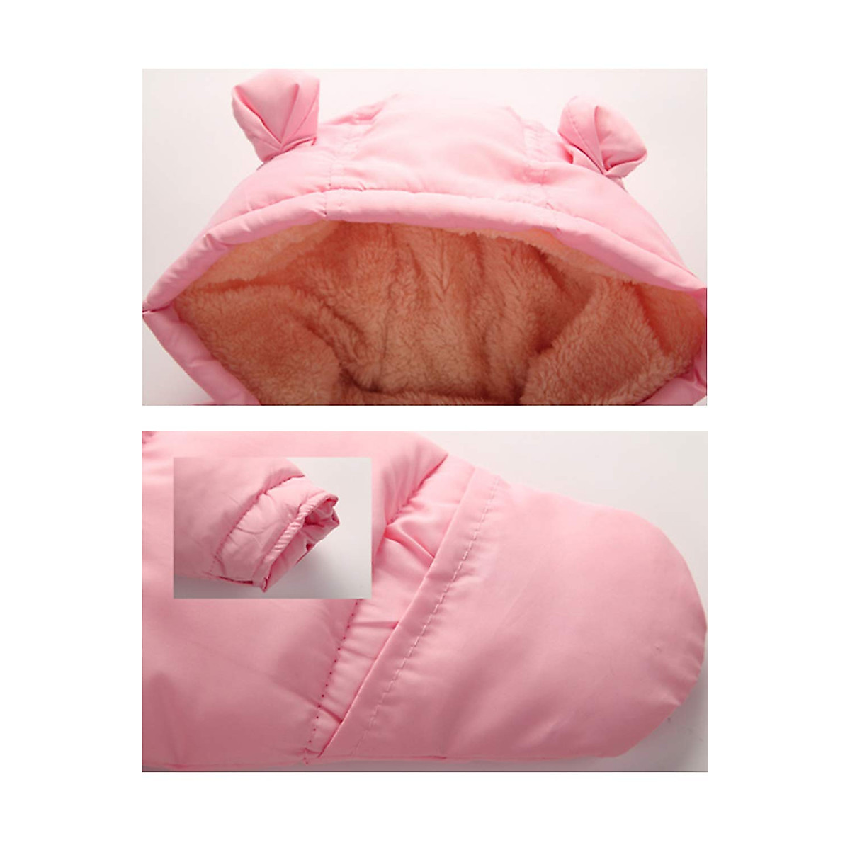 EsTong Baby Sleeping Bag Newborn Hooded Pram Bag Girls Boys Snowsuit Bunting Green L