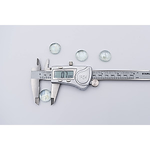 AKOYA Outdoor Essentials 10-Pound Fire Glass Round Drops 3/4 inch Reflective Tempered Crystal Beads for Fire Pit (10 lbs - 3/4 inch, Clear Crystals)