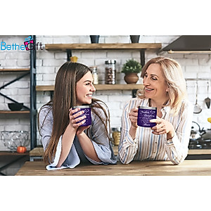 BETHEGIFT Mothers Day Gifts for Daughter, Mom - Gifts for Daughter from Mom - Daughter Gifts Ideas - Gifts for Mom Birthday - Gifts from Daughter on Mothers Day, Present for Mom 14oz, Purple