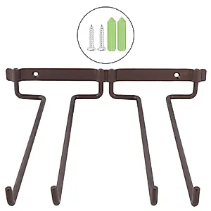 SUCIE Wine Glass Rack, Metal Glasses Storage Hanger Wine Glass Hanging Rack for Home for Kitchen for Hotel for Bar