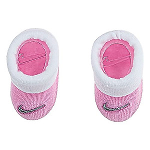 Nike Baby Girls Hat And Bootie 2 Piece Gift Set (Pink(NN0598-A8F)/White, 0-6 Months)