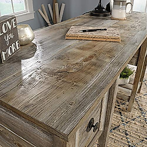 Sauder Granite Trace Desk, L: 53.94" x W: 19.45" x H: 29.76", Rustic Cedar Finish