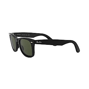 Ray-Ban Rb4340 Wayfarer Ease Square Sunglasses, Black/G-15 Green, 50 mm