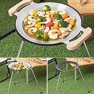 Campfire Cooking Stand, Campfire Tripod Stainless Steel Portable Liftable Open Fire Tripod Grill for Barbecue Cooking