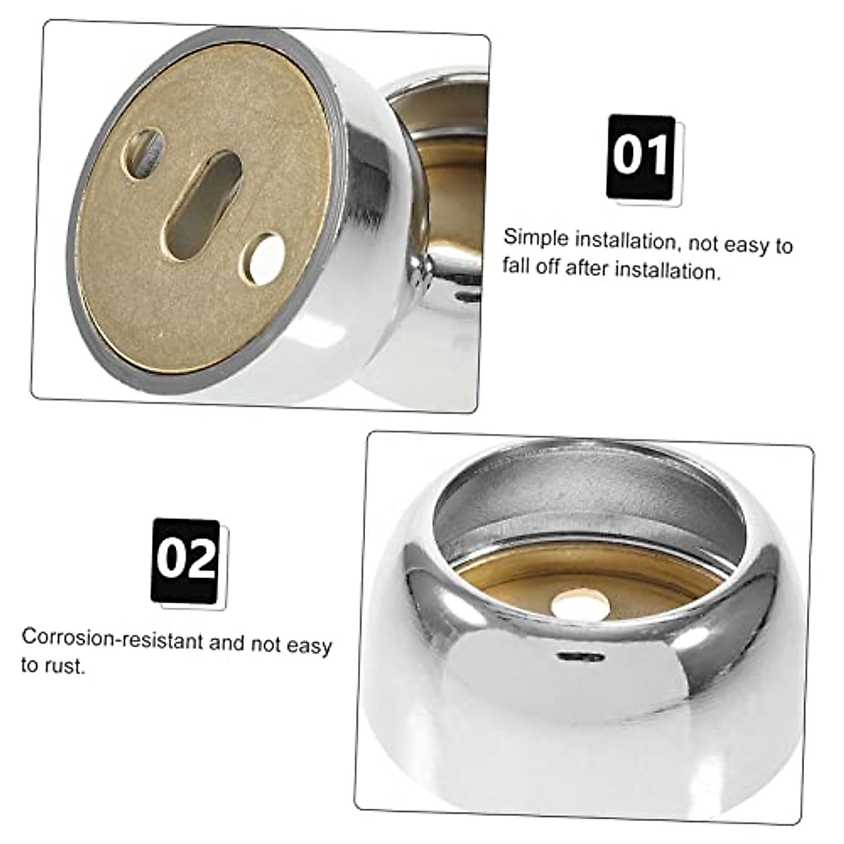 DOITOOL 10pcs Heavy Duty Brackets Heavy Duty Curtain Rods Heavy Duty Shower Curtain Rod Curtain Rod Holders Adhesive Curtain Rod Holder Tension Rod Holder Closet Brackets with Rod Holder