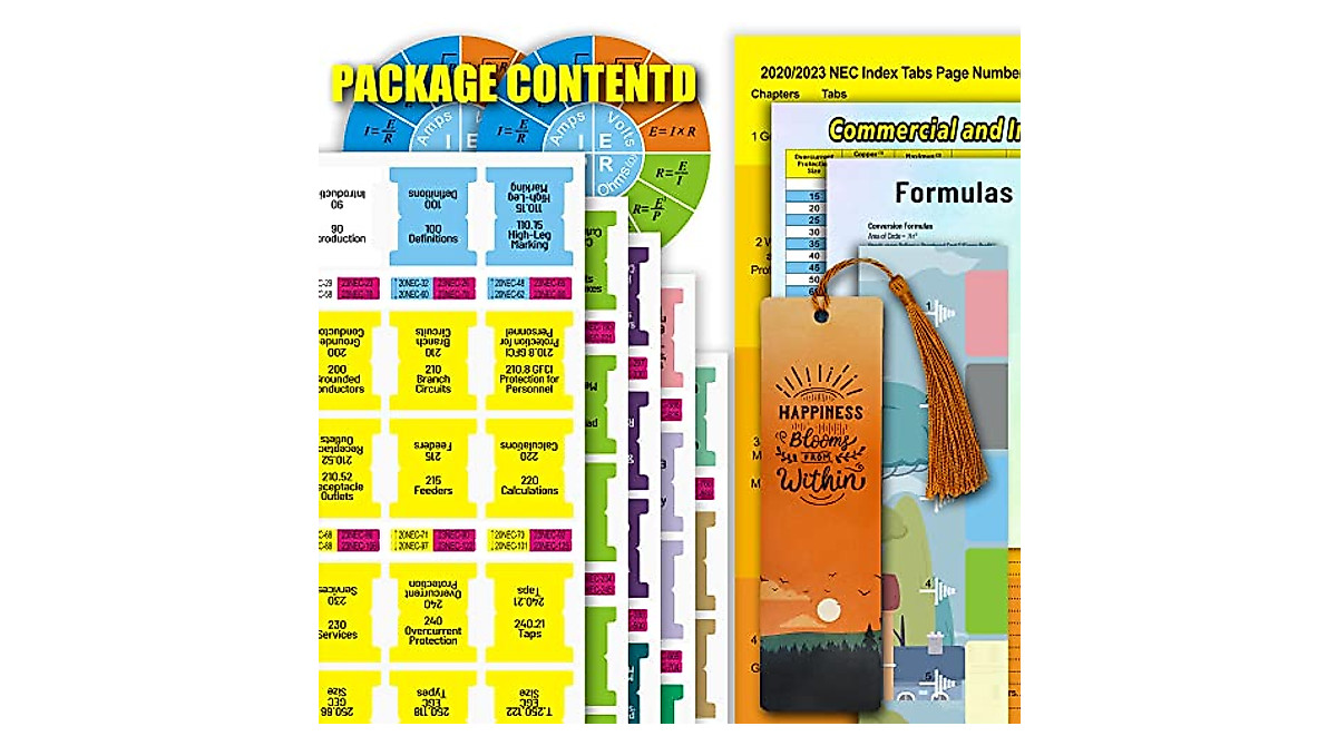 NEC Self-Adhesive Tabs for Electrical Code | Color-Coded & Durable