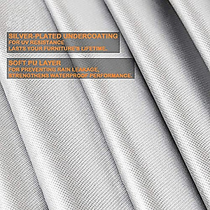 Flymer Gas Fire Pit Cover Square 21x21x35 Inches High Density Waterproof Patio Fire Table Cover, Durable Fire Pit Column Cover with Windproof Drawstring, Black