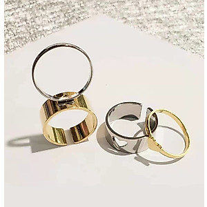 Love Heart Butterfly Star Dinosaur Plane Matching Rings Stainless Steel Alloy Silver Gold Dainty Trendy Rings for Women Friendship Couples Rings-Heart Silver