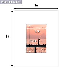 10 11x14 8-ply White Picture Mats for 5x7 Photo Picture
