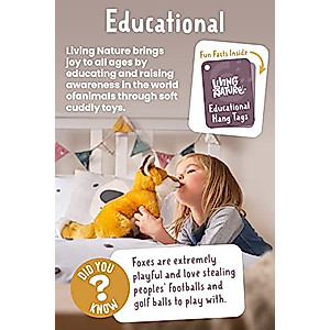 Living Nature German Shepherd Stuffed Animal | Fluffy Dog Animal | Soft Toy for Kids | 8 inches