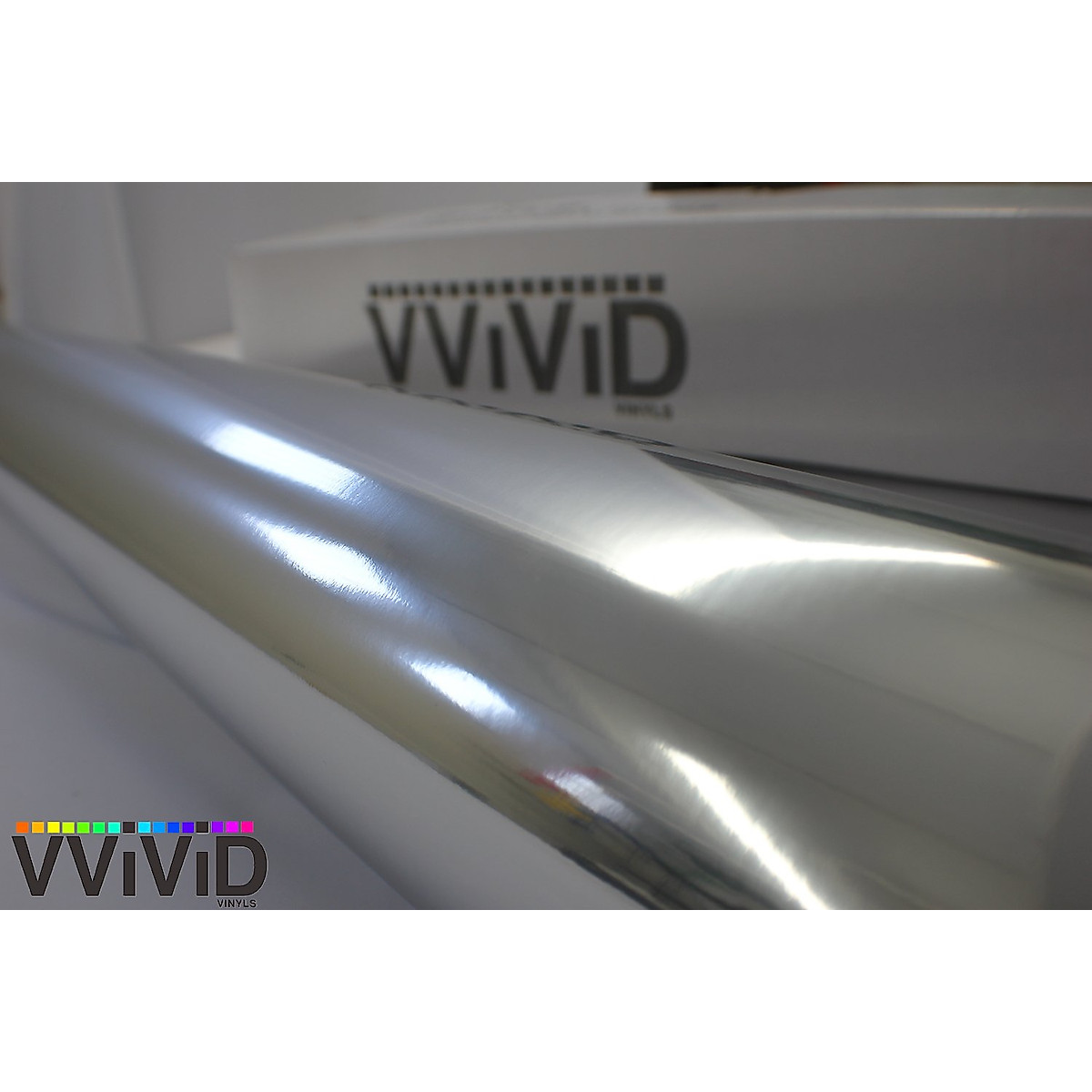 VViViD Silver Mirror Chrome Cast Vinyl Wrap Self-Adhesive Film Decal Air-Release Bubble and Air Free 3mil (1.5ft x 5ft)