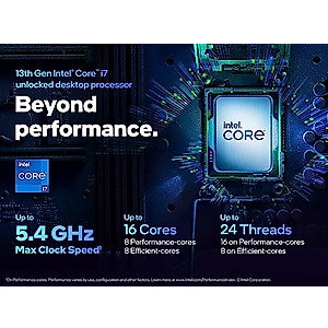 Intel Core i7-13700K (Latest Gen) Gaming Desktop Processor 16 cores (8 P-cores + 8 E-cores) with Integrated Graphics - Unlocked
