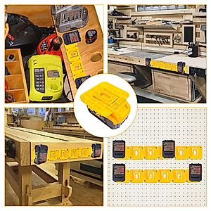 GIPFTYAG 12 Pack Battery Holder for Dewalt 20V Battery Mounts Dock Holder Fit for DCB200 DCB201 DCB202 DCB203 DCB204(w/24 Screws, No Battery)