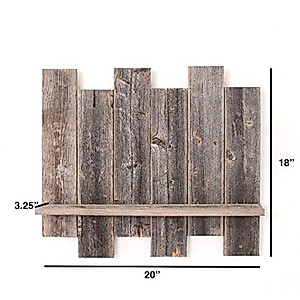 BarnwoodUSA | Farmhouse Staggered Wall Shelf - 100% Up-cycled Reclaimed Wood