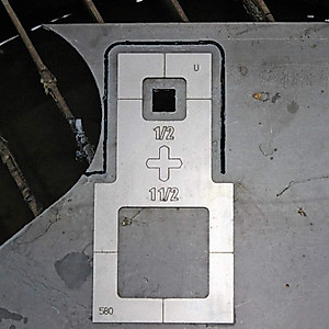 Plasma Stencil - Square Cutter Guide - 5 pc. Kit - .430"