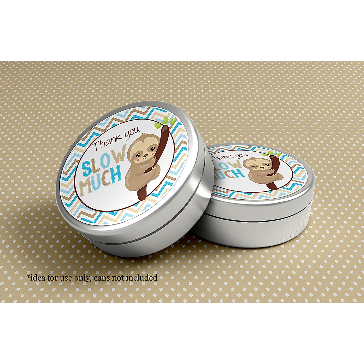 Thank You SLOW Much Sloth Appreciation & Encouragement Sticker Labels, 40 2" Party Circle Stickers by AmandaCreation, Great for Teachers, Co Workers, Employees and Anyone Who Needs to Feel Appreciated