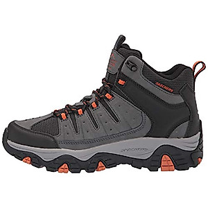 Skechers Men's Pine Midline Mid Top Lace Trail Boot Hiking, Black, 7.5