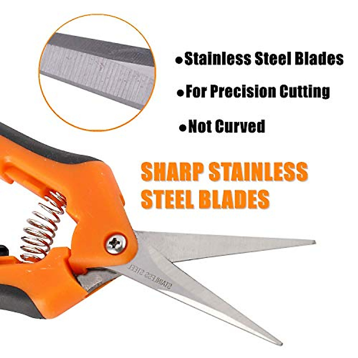 YaeCCC 12-Pack 6.5 Inch Gardening Hand Pruner Pruning Shear with Stainless Steel Blades
