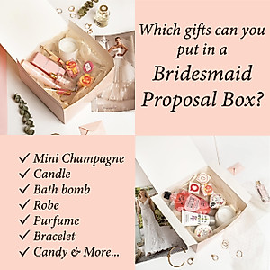 Bridesmaid Proposal Box Set of 6 I 5 Pink Will You Be My Bridesmaid Boxes & 1 Will you Be My Maid of Honor Gifts Box I Bridesmaid Boxes for Proposal I Bridesmaid Gift Box for Bridesmaid Proposal Gifts
