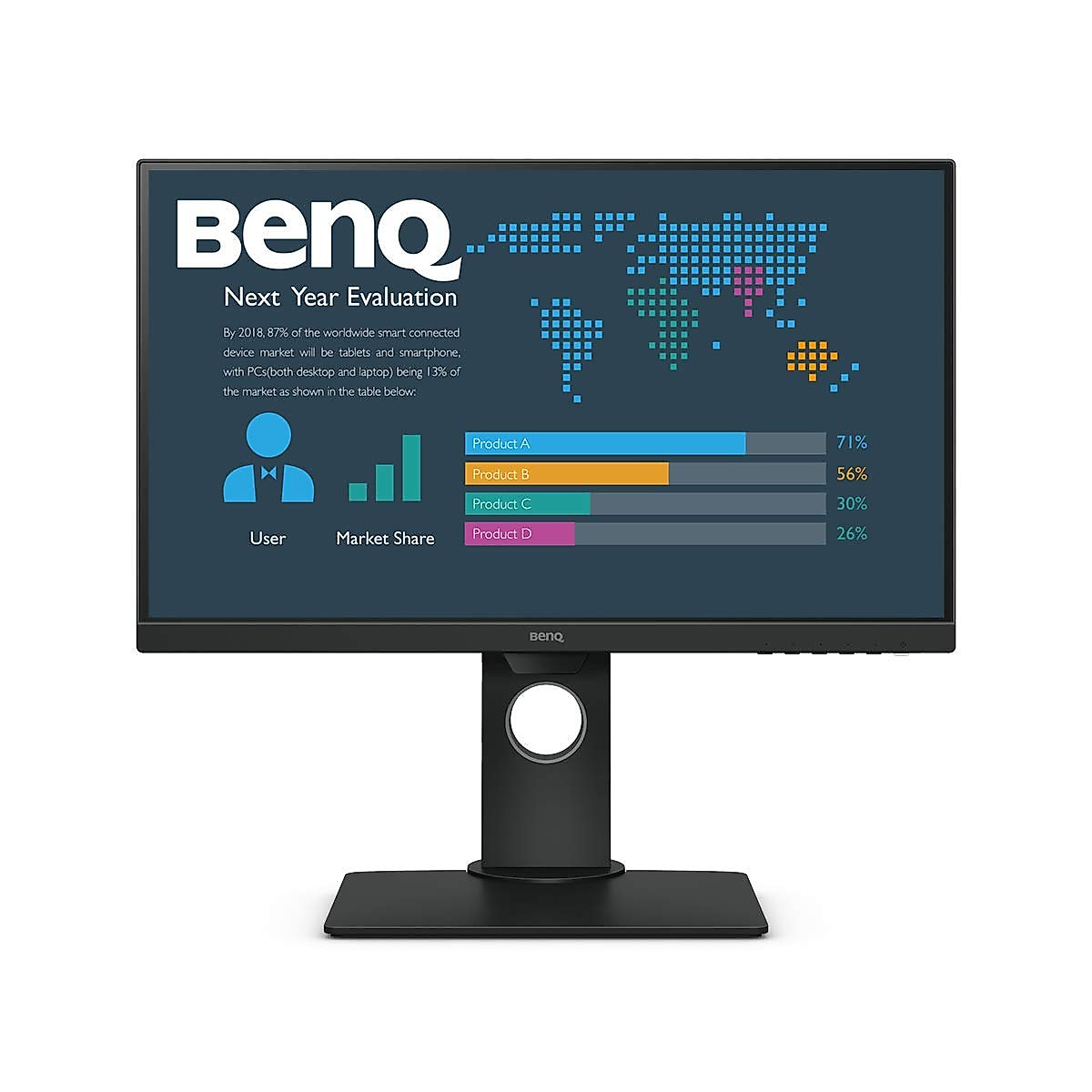 BenQ BL2480T 24" FHD 1920 x 1080 5ms D-Sub, HDMI, DisplayPort Built-in Speakers Business Monitor with Eye Care Technology 1 Year Direct BenQ Warranty