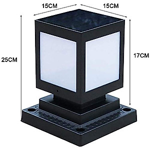 Outdoor Post Light Solar Post Lights Outdoor Waterproof Post Lamp Home Garden Pillar Light Glass Post Lights Villa Courtyard Park Column Headlight