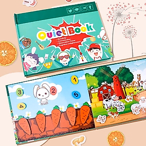 JIFOVER Early Education Enlightenment Quiet Sticker Toy,Keep Your Kids Away from Electronics,2023 New Toddler Busy BookEducational Toddler Books Educational Toys for 2-6 Year Old Kids (5pcs)