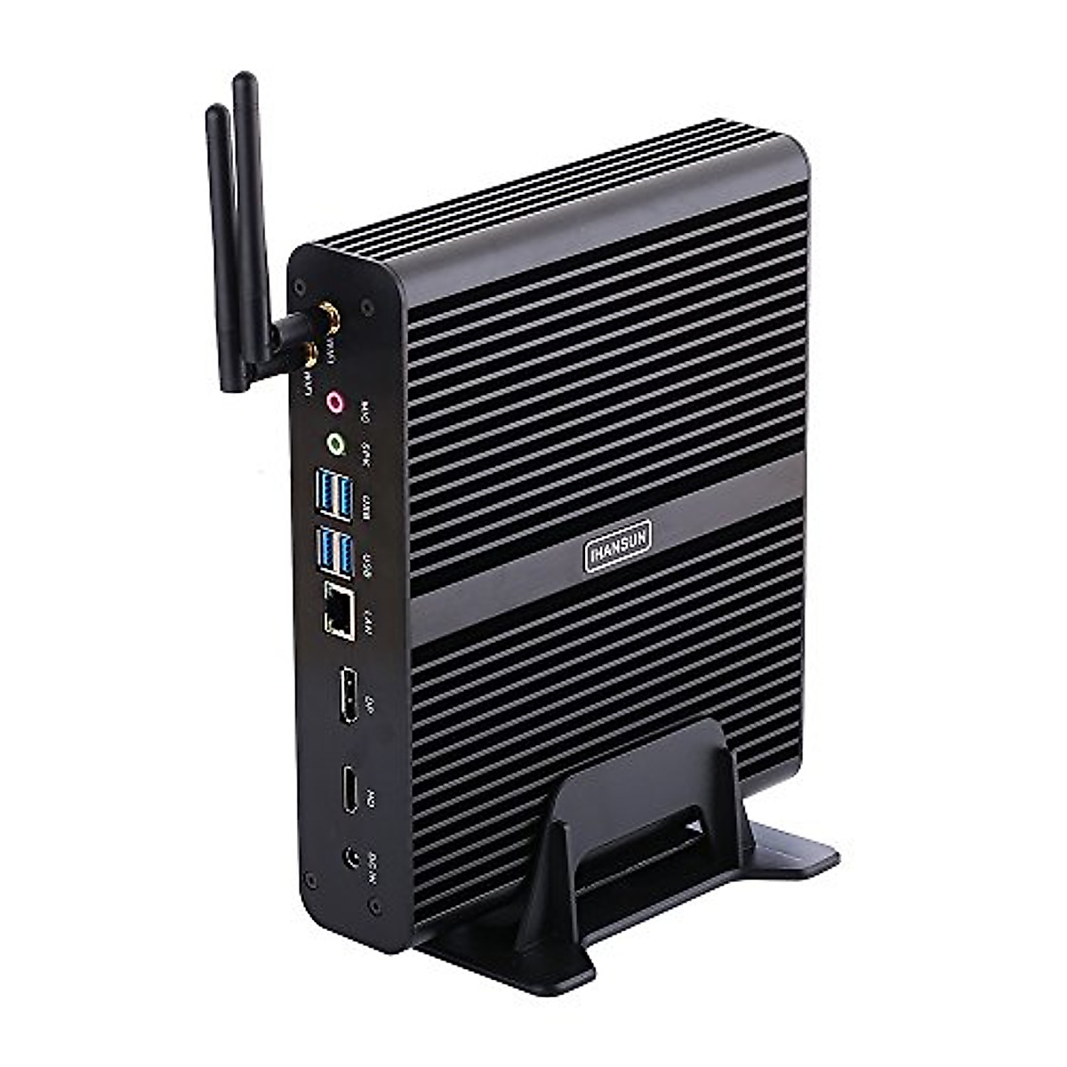 HUNSN 4K Fanless Mini PC, Desktop Computer, Server, Intel I7 8550U / 8565U / 8559U / 8569U / 8650U, Windows 11 pro or Linux Ubuntu, BM14, DP, HDMI, LAN, 32G RAM DDR4, 256G SSD