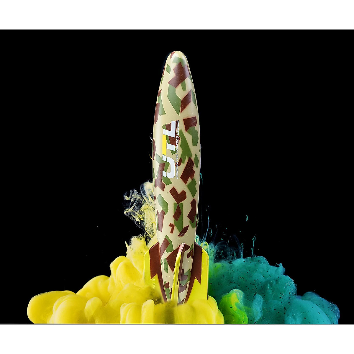 Official Underwater Torpedo League (UTL) Torpedo Glider Diving Toy Rocket Summer Camouflage Design 10 inch, Green