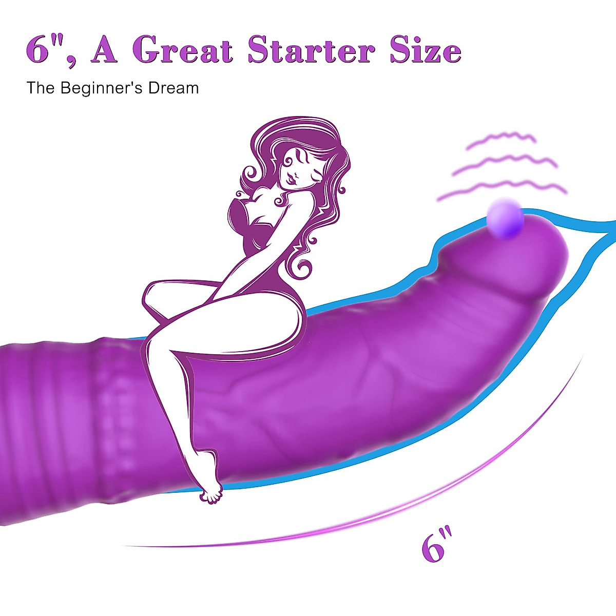 Quiet Dildo Sex Toys for Women - Beginner Vibrator Adult Toys for Female Pleasure, Hafobok G Spot Vibrator Dildos, Soft Silicone Realistic Dildo for Men, Fake Penis, Juguetes Sexuales Consoladores