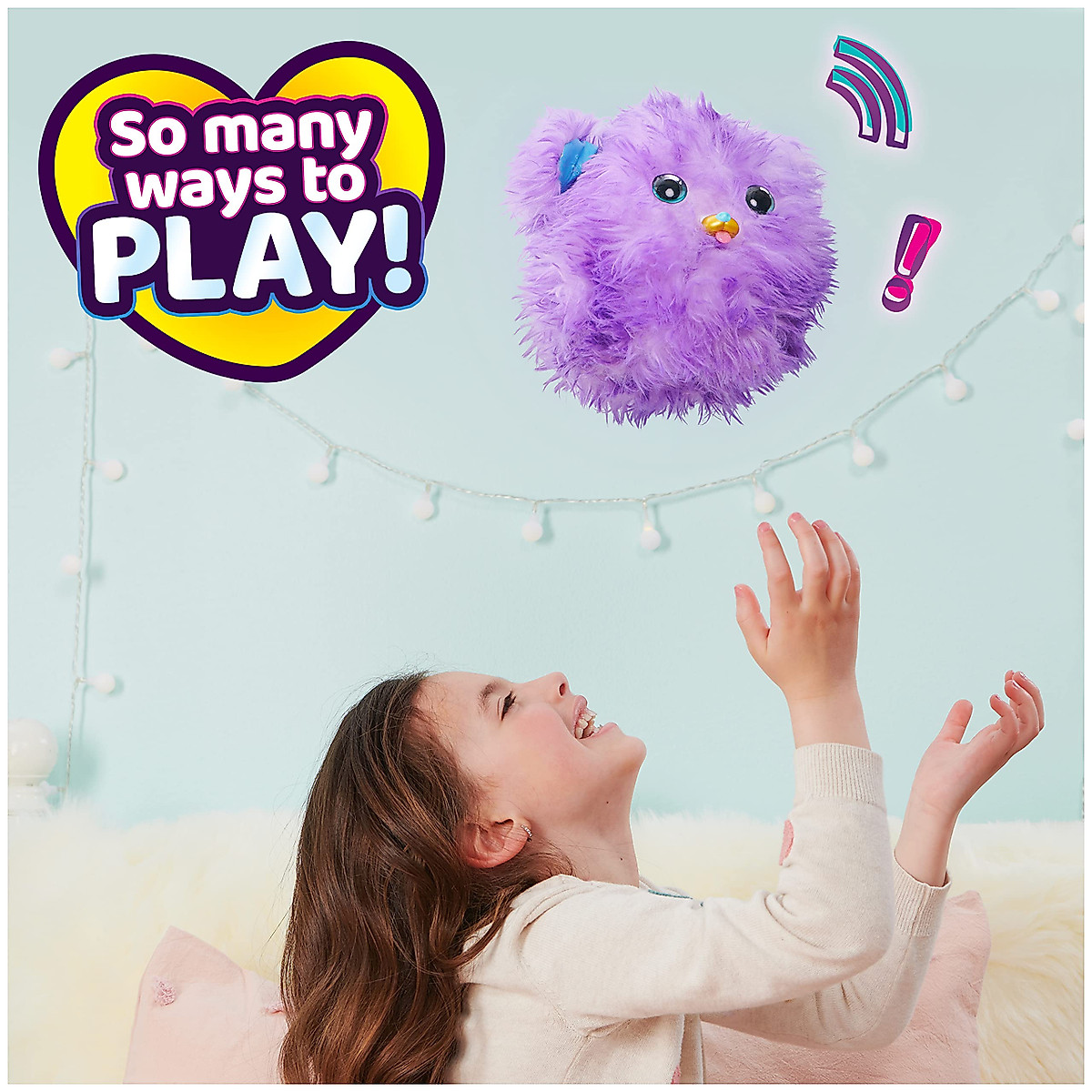 What the Fluff, Pupper-Fluff, Surprise Reveal Interactive Toy Pet With Over 100 Sounds And Reactions, Kids Toys For Girls Ages 5 And up
