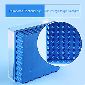 Scienfocus lab Cryogenic Storage Box - PC Cryogenic Boxes，Blue/81-Well,for 0.5, 1.5 and 2.0mL Cryotubes (Pack of 1)