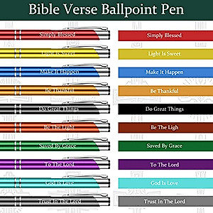 120 Pieces Bible Gifts Set Include 30 Bible Verses Bookmarks Christian Book Markers 30 Scripture Ballpoint Pens 30 Christian Notebooks 30 White Organza Bags for Women Men School Office Church Supplies