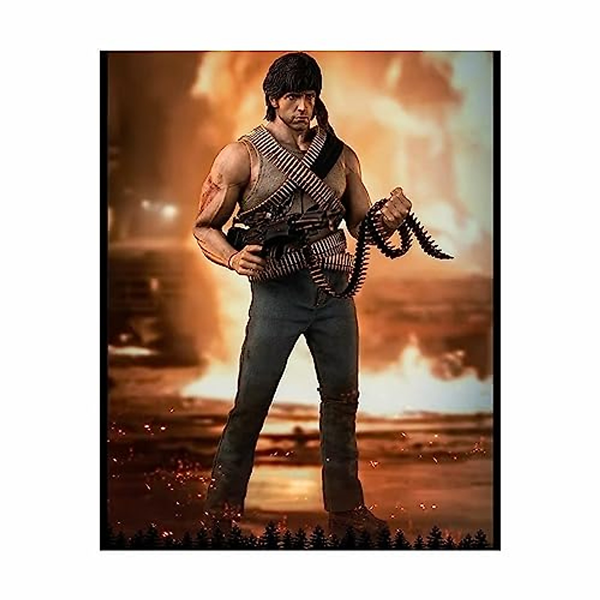 threezero Rambo: First Blood John Rambo 1:6 Scale Collectible Figure,Multicolor