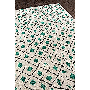 Novogratz by Momeni Bungalow Green Runner Area Rug 2'3" x 8'0"