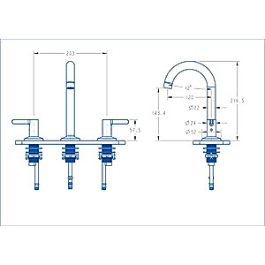Black Bathroom Faucet 3 Hole KPAIDA 8 Inch Bathroom Faucet Matte Black Widespread Faucet for Bathroom Sink with Drain, 2 Handle Vanity Faucet, BF012-1-BK