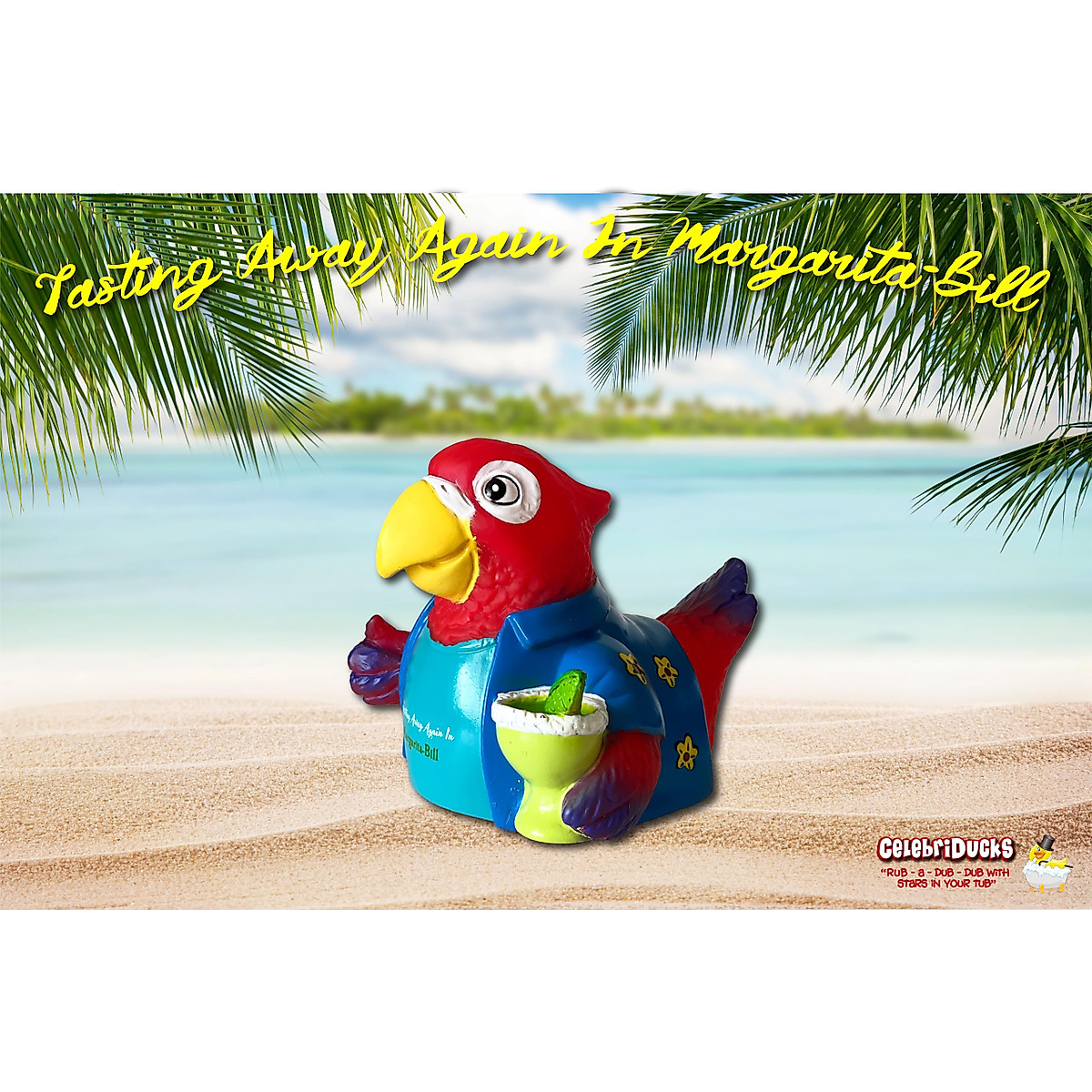 CelebriDucks - Tasting Away Again in Margarita-Bill - Floating Rubber Ducks - Collectible Bath Toy Gift for Kids & Adults of All Ages
