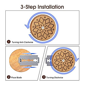UFO Bread Lame Cutter, Bread Lame Scoring for Tool Sourdough Bread Bakers Bread Razor Scorer Blade Banneton Cutter Scoring Knife Making Bakers Lame Handcrafted Lame with Red Holster and 5 Razor Blades