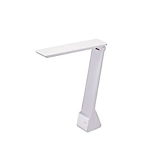 Bostitch Office KT-VLED1810-WHITE Rechargable Battery LED Desk Lamp, 3 Color Temperatures, Flip Open, White