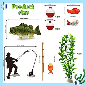 Gone Fishing Cake Decoration Fisherman Cake Decoration Gone Fishing Cake Topper Fisherman Themed Decoration for Gone Fishing Themed Party Supplies Decoration